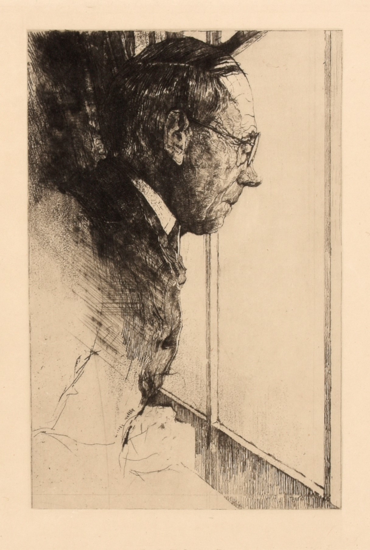 Etsen - Eaux-fortes - Etchings - J.D.B. 319 PORTRAIT DE L'ARTISTE A LA ...